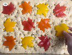 Fall Focaccia with Bell Pepper "Maple Leaves"