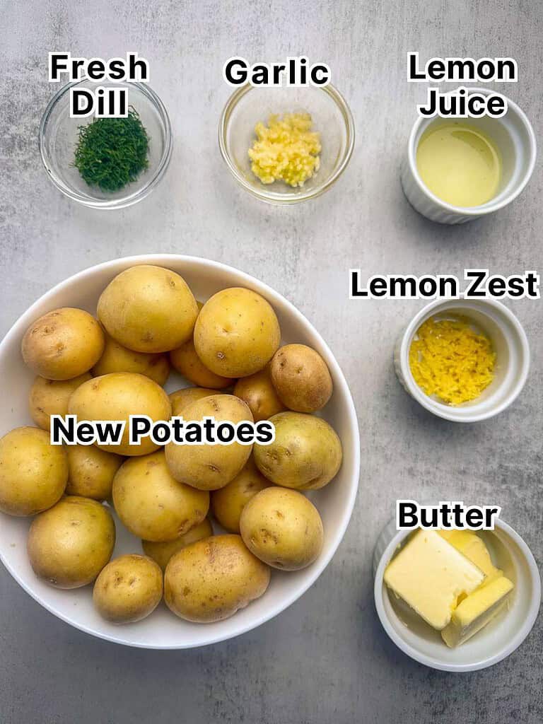 Buttered New Potatoes with Dill, Lemon, and Garlic