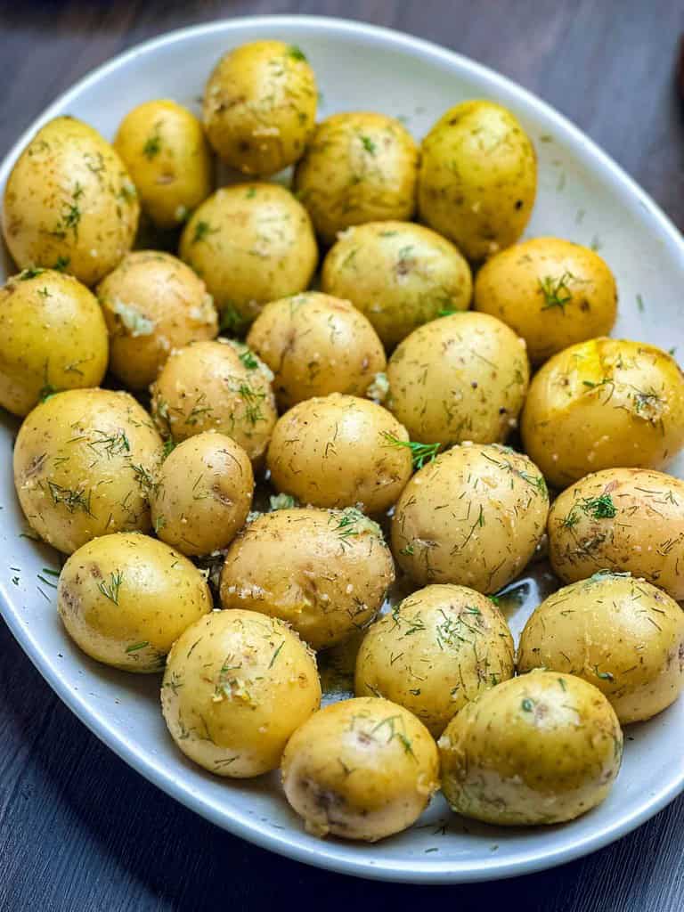 Buttered New Potatoes with Dill, Lemon, and Garlic