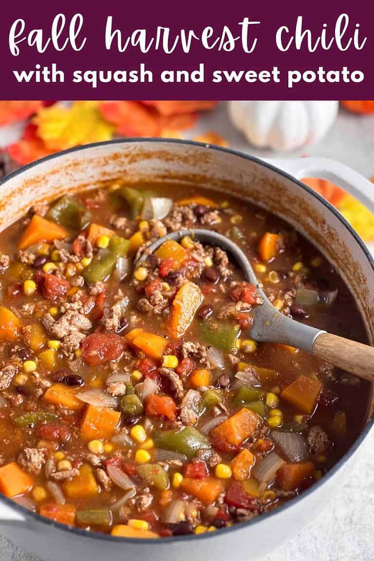Fall Harvest Chili with Squash and Sweet Potato
